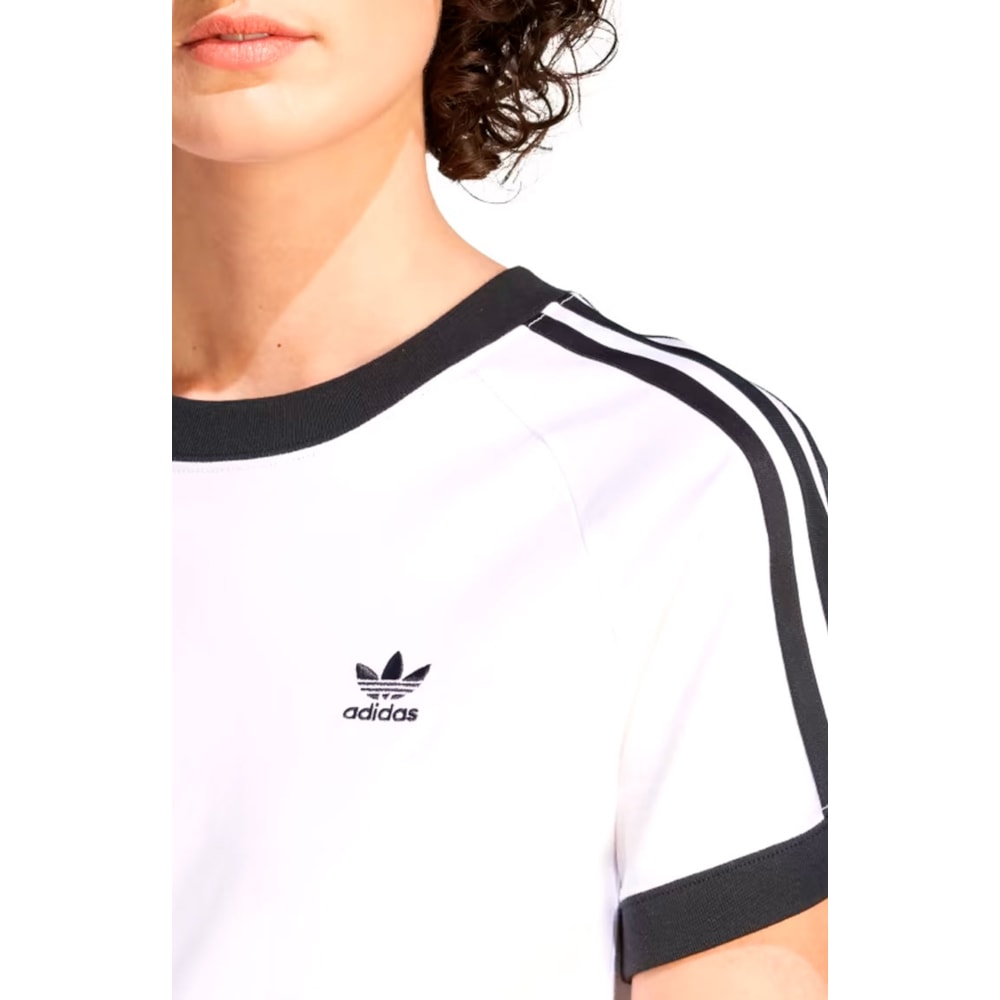 Camiseta Adidas Adicolor Classics Slim 3-stripes Branco/Preto - NewSkull
