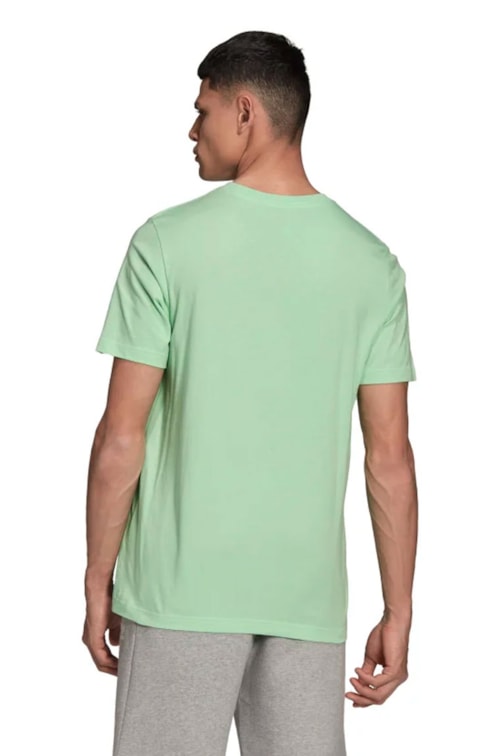 Camiseta Adidas Adicolor Essentials Trefoil Verde Branco Newskull