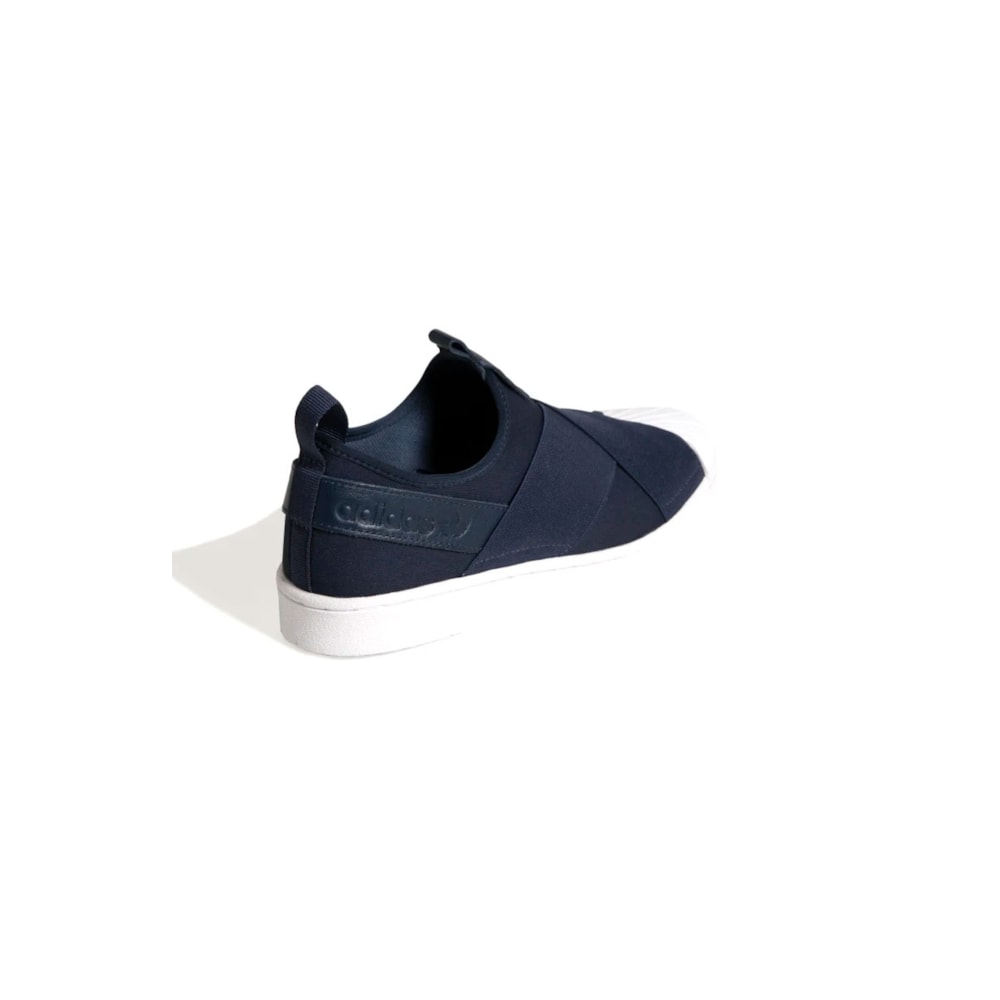 Tênis Adidas Superstar Slip On Feminino Azul Marinho/Branco - NewSkull